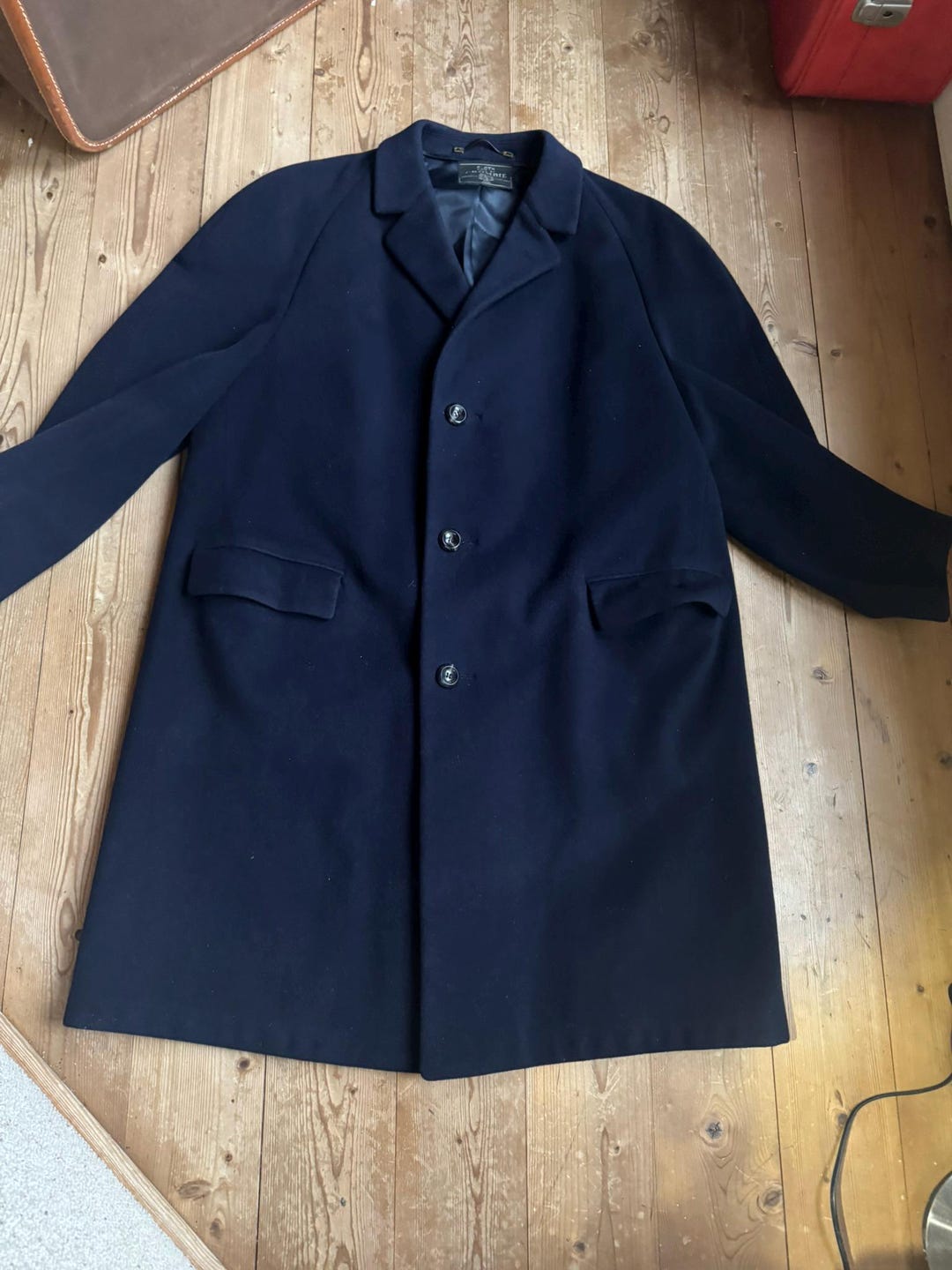 Original Crombie Coat Men's Wool Coat Navy Blue Aberdeen Vintage 52 54 ...