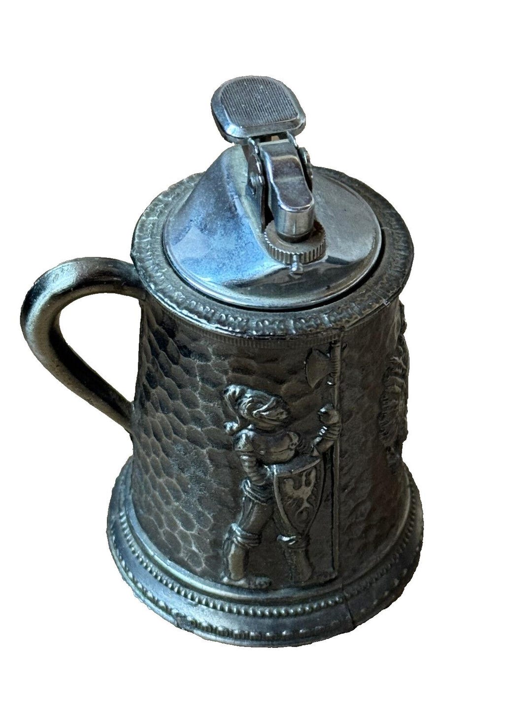 Antique Table Lighter Art Nouveau Knight Motif Crusader Rare Ca 1920 H ...