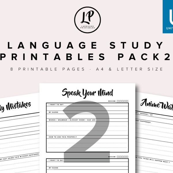 LanguagePrintables - Etsy