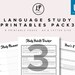 Language Study Printables Pack 3 - Etsy