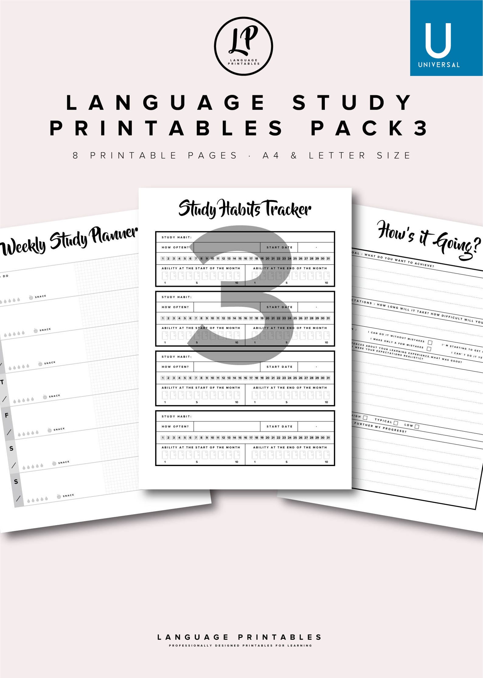 Language Study Printables Pack 3 - Etsy