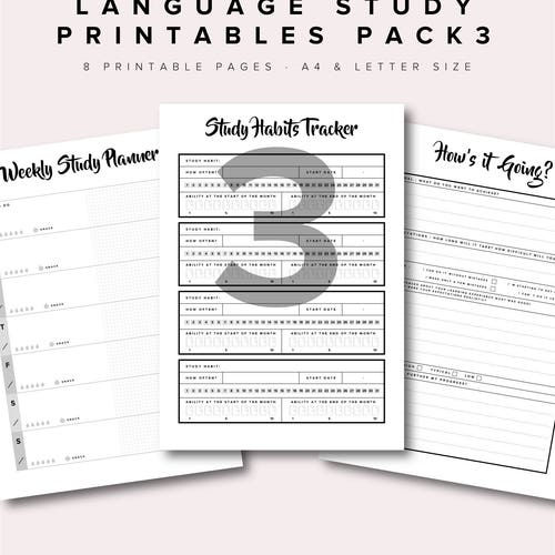 Language Study Printables Pack 3 - Etsy