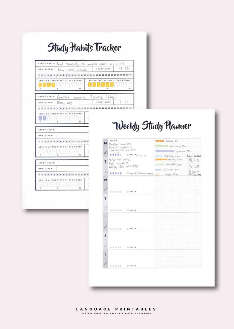 Language Study Printables Pack 3 - Etsy