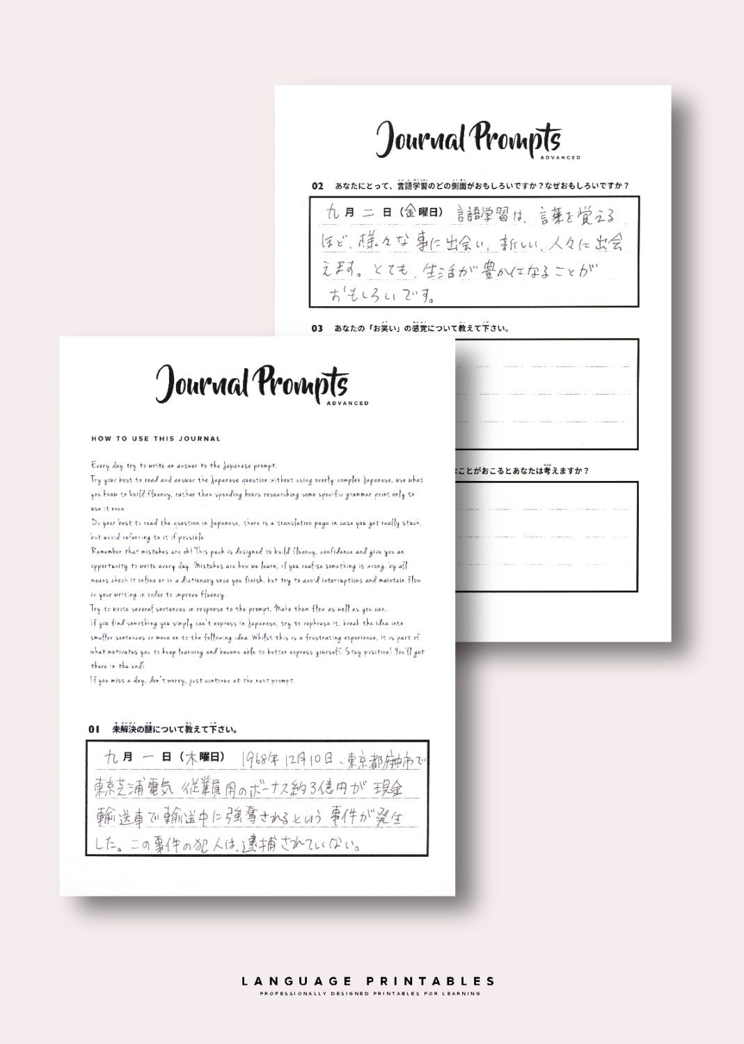 Japanese Journal Writing Beginners to Advanced Bundle - Etsy UK
