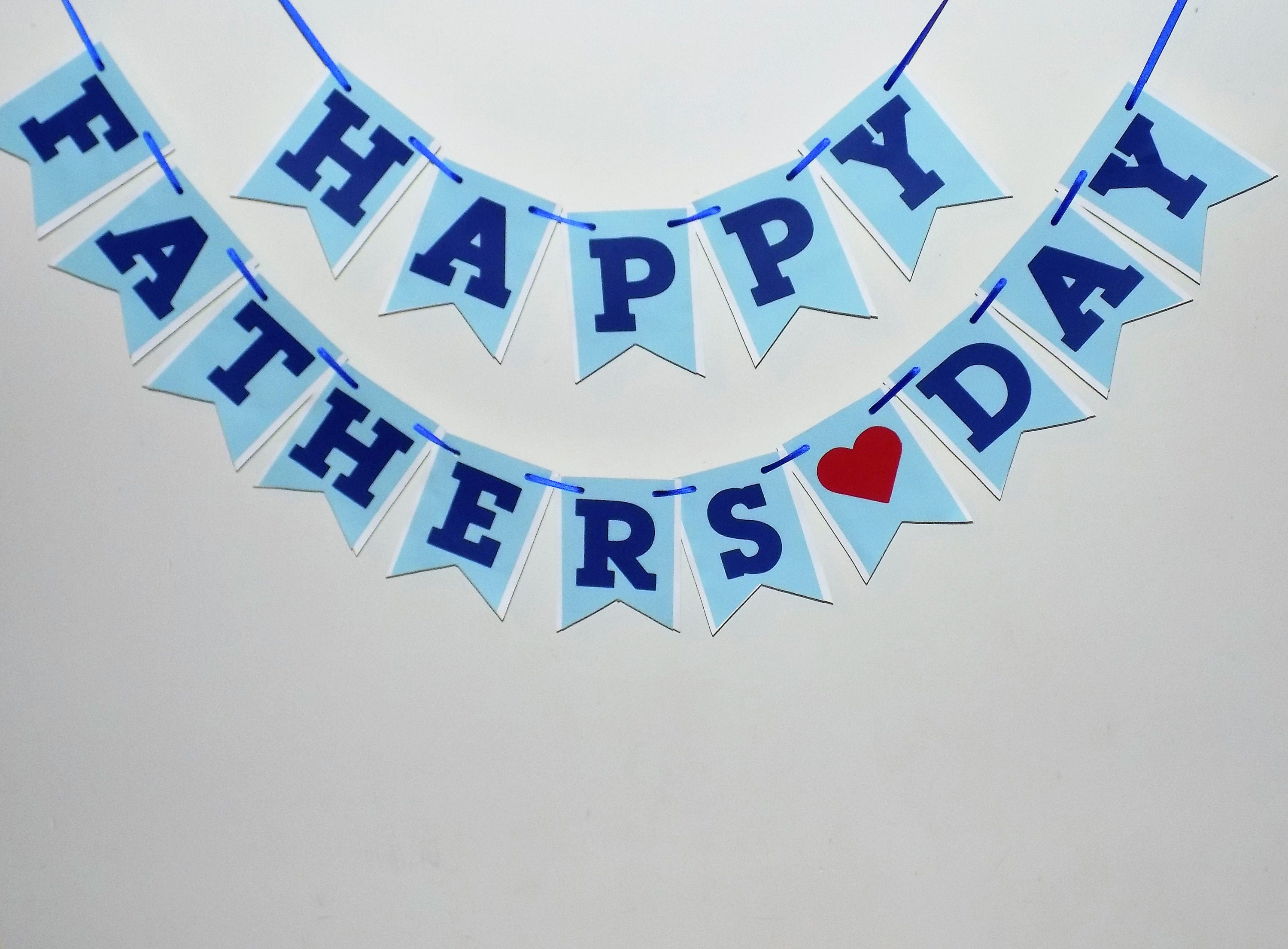 Happy Fathers Day Banner Happy Fathers Day Party Decoration | Etsy