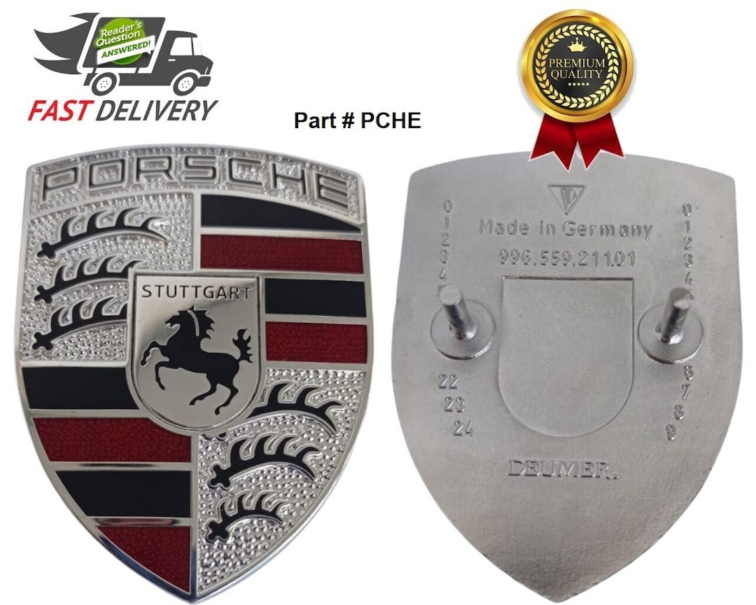 Porsche Hood Crest Emblem Refinished for Boxster Cayman Macan Carrera ...