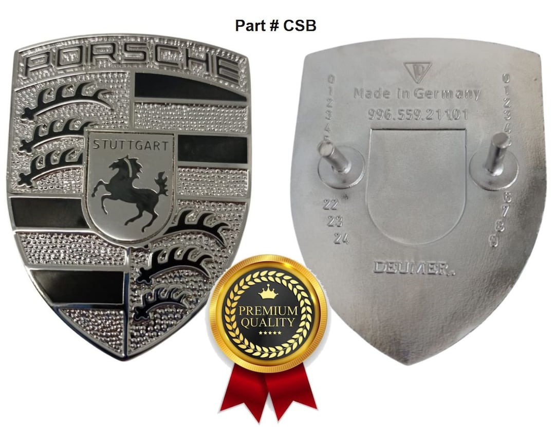 Porsche Hood Emblem Crest Refinished for Panamera Boxster Cayman Macan ...