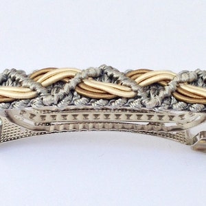 Silver Fabric Trim Hair Clip, Elegant Wedding Hair Clasp, Accessory ...