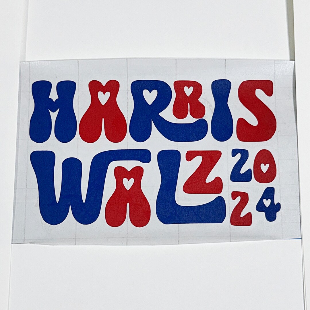 Kamala Harris Tim Walz Vinyl Decal, 2024 President Election Auto ...