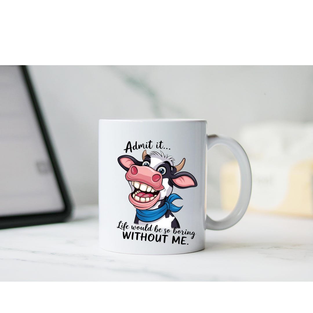 Funny Cow PNG Design Silly Sarcastic Cartoon Cow Clipart Holstein Cow ...