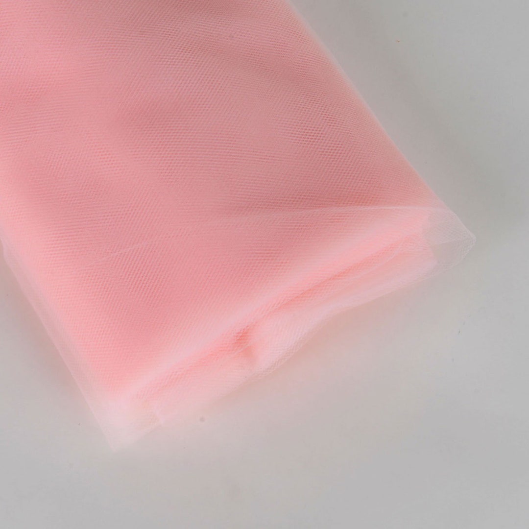 Pink (medium) Stretch Tulle Fabric (classic): 108" Wide, 2-way Stretch ...