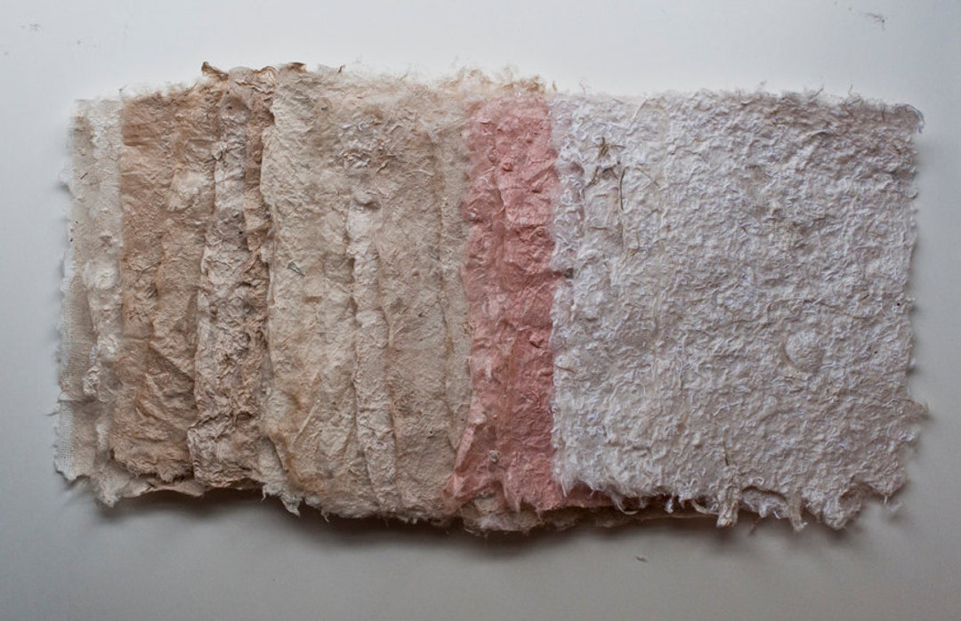 Handmade Vegetable Fiber, Abaca Paper Loose leaf Set Note Taking. - Etsy