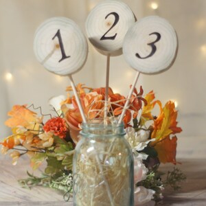 Log Slice Table Numbers Rustic Wedding Wooden Numbers Boho - Etsy