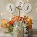Log Slice Table Numbers Rustic Wedding Wooden Numbers Boho - Etsy