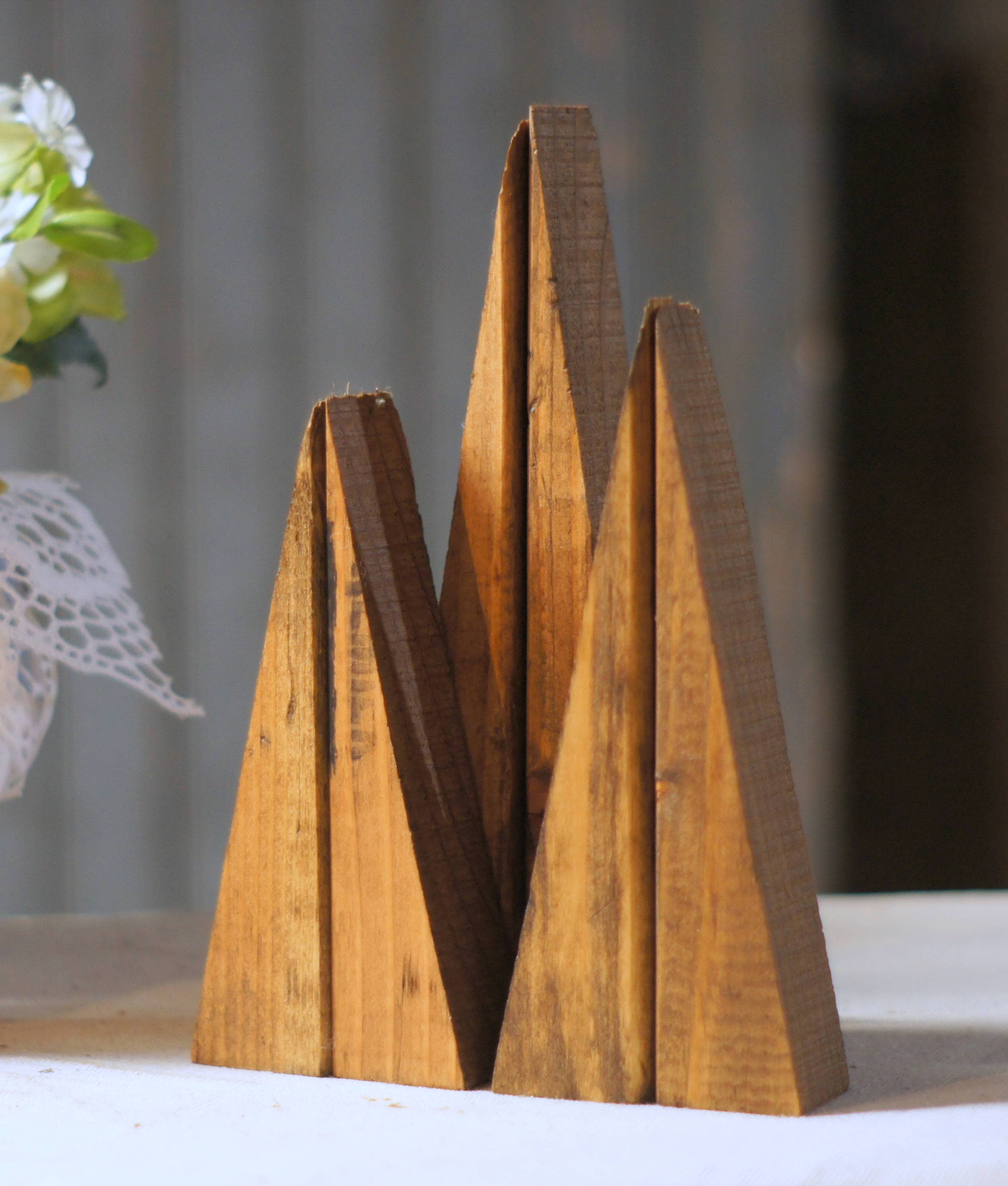 Reclaimed Wood Trees Rustic Home Decor Modern Christmas | Etsy