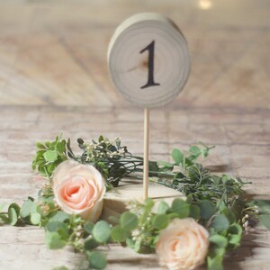 Log Slice Table Numbers, Rustic Wedding, Wooden Numbers, Boho Woodland ...