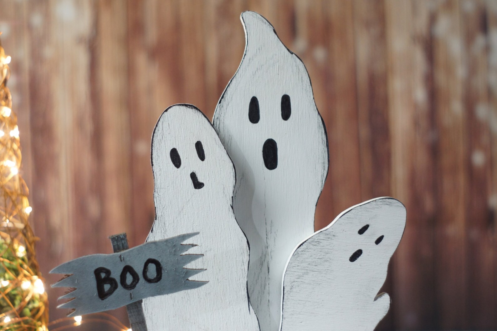 Reclaimed Wood Ghosts Rustic Halloween Decor Primitive | Etsy