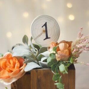 Log Slice Table Numbers Rustic Wedding Wooden Numbers Boho - Etsy