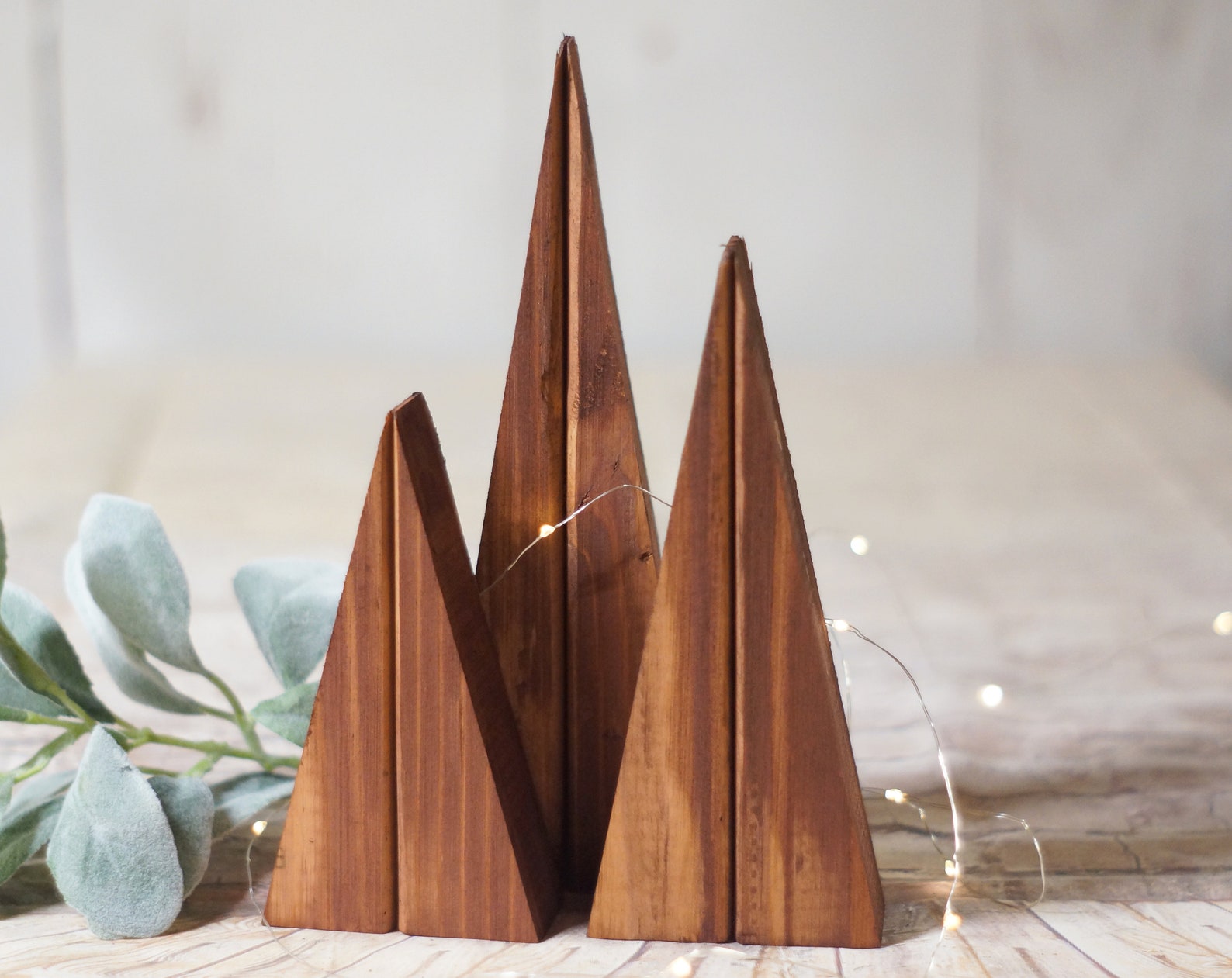 Reclaimed Wood Trees, Rustic Home Decor, Modern Christmas Decorations ...