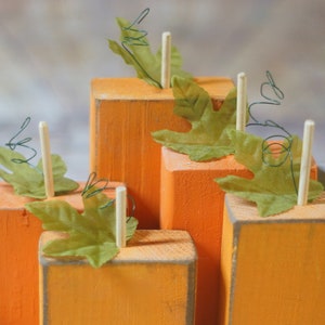 Mini Pumpkin Patch, Fall Seasonal Decor, Wood Pumpkin Family, Rustic ...