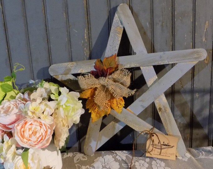 Pale Blue Rustic Star, Pallet Wood Star, Reclaimed Wood Star, Wooden ...