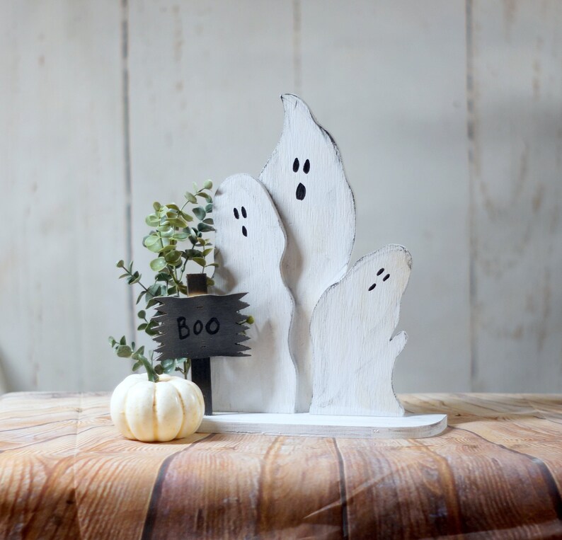 Reclaimed Wood Ghosts Rustic Halloween Decor Primitive | Etsy