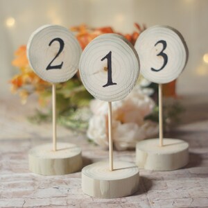 Log Slice Table Numbers, Rustic Wedding, Wooden Numbers, Boho Woodland ...