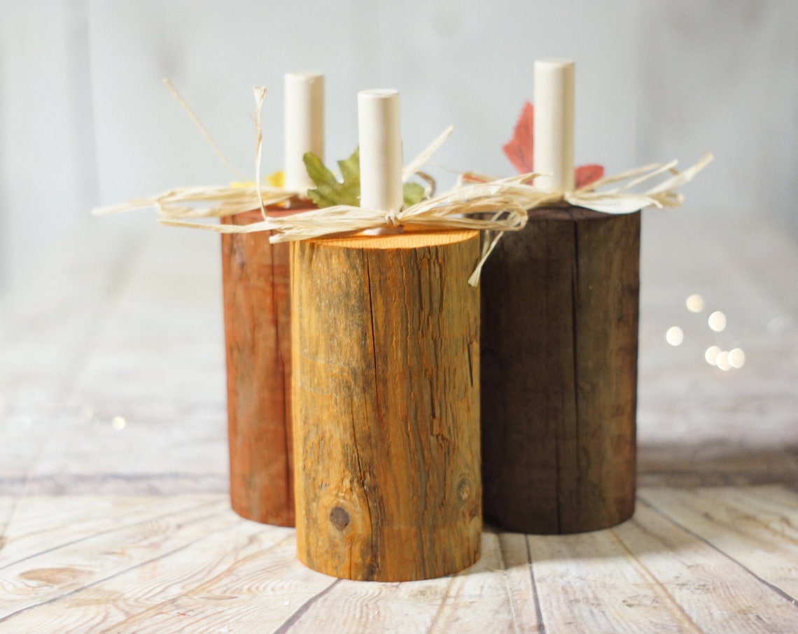 Log Pumpkins Fall Decor Porch Seasonal Decor Wood Pumpkin - Etsy