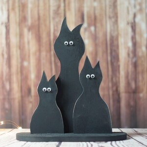 Primitive Black Cat Set, Halloween Decor, Rustic Fall Decor, Fall Porch ...