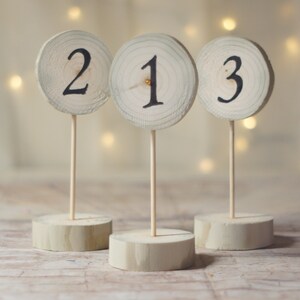 Log Slice Table Numbers, Rustic Wedding, Wooden Numbers, Boho Woodland ...
