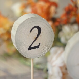 Log Slice Table Numbers Rustic Wedding Wooden Numbers Boho - Etsy