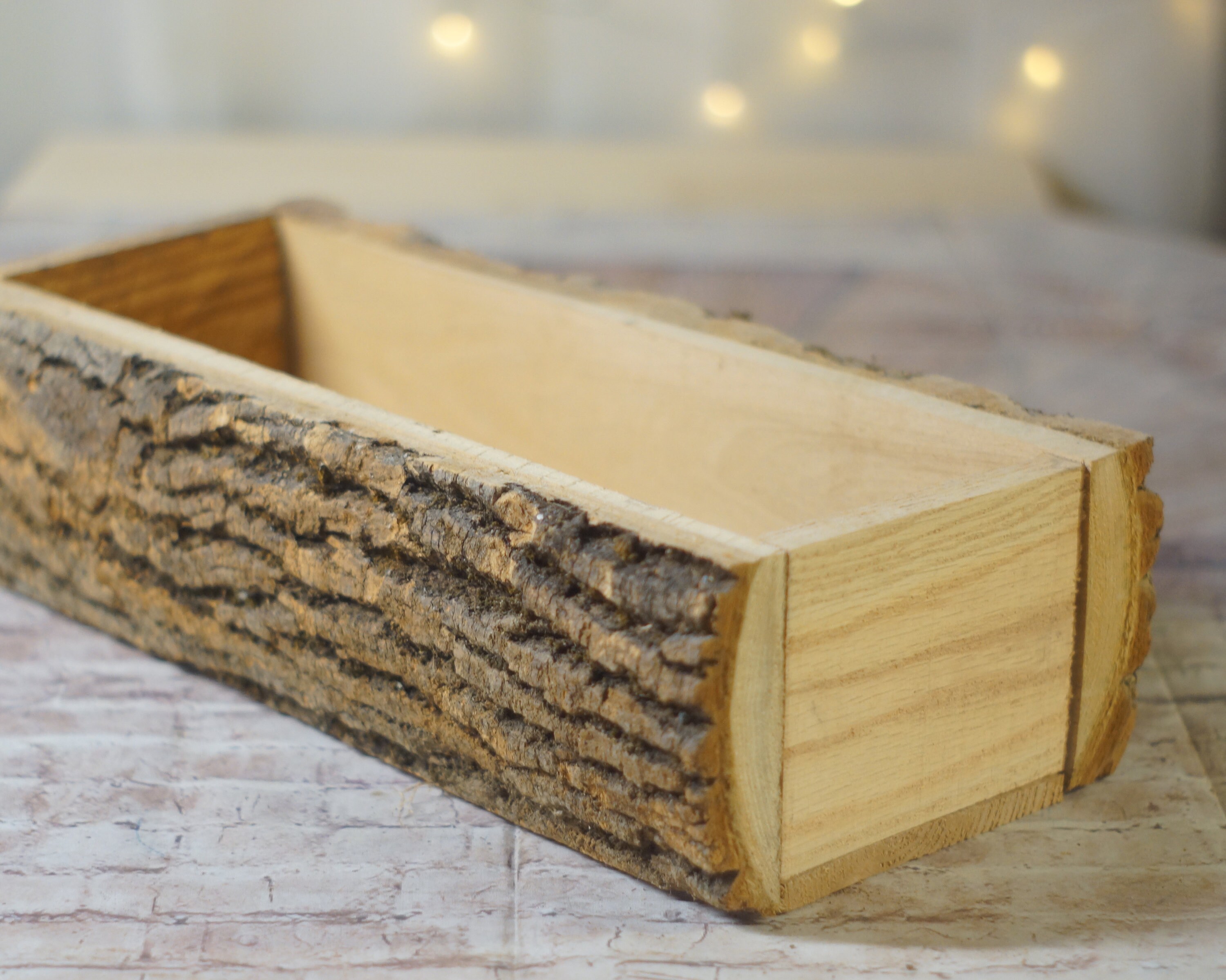 Live edge planter box 18 Rustic Log Flower Boxes | Etsy