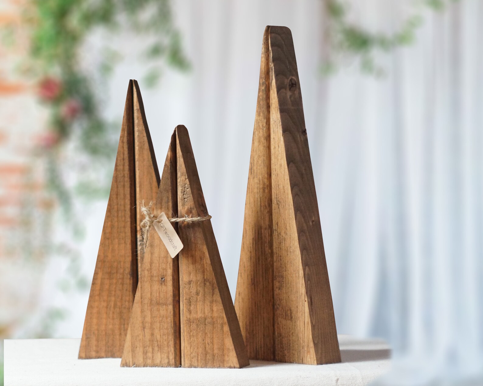 Reclaimed Wood Trees, Rustic Home Decor, Modern Christmas Decorations ...