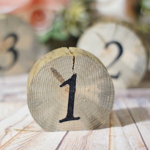 Log Slice Table Numbers for Rustic Wedding, Wooden Reception Decor ...