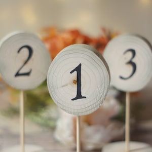 Log Slice Table Numbers, Rustic Wedding, Wooden Numbers, Boho Woodland ...