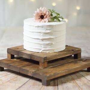 Set of Handmade Wood Risers, Rustic Cake Stand, Pie Display, Donut ...