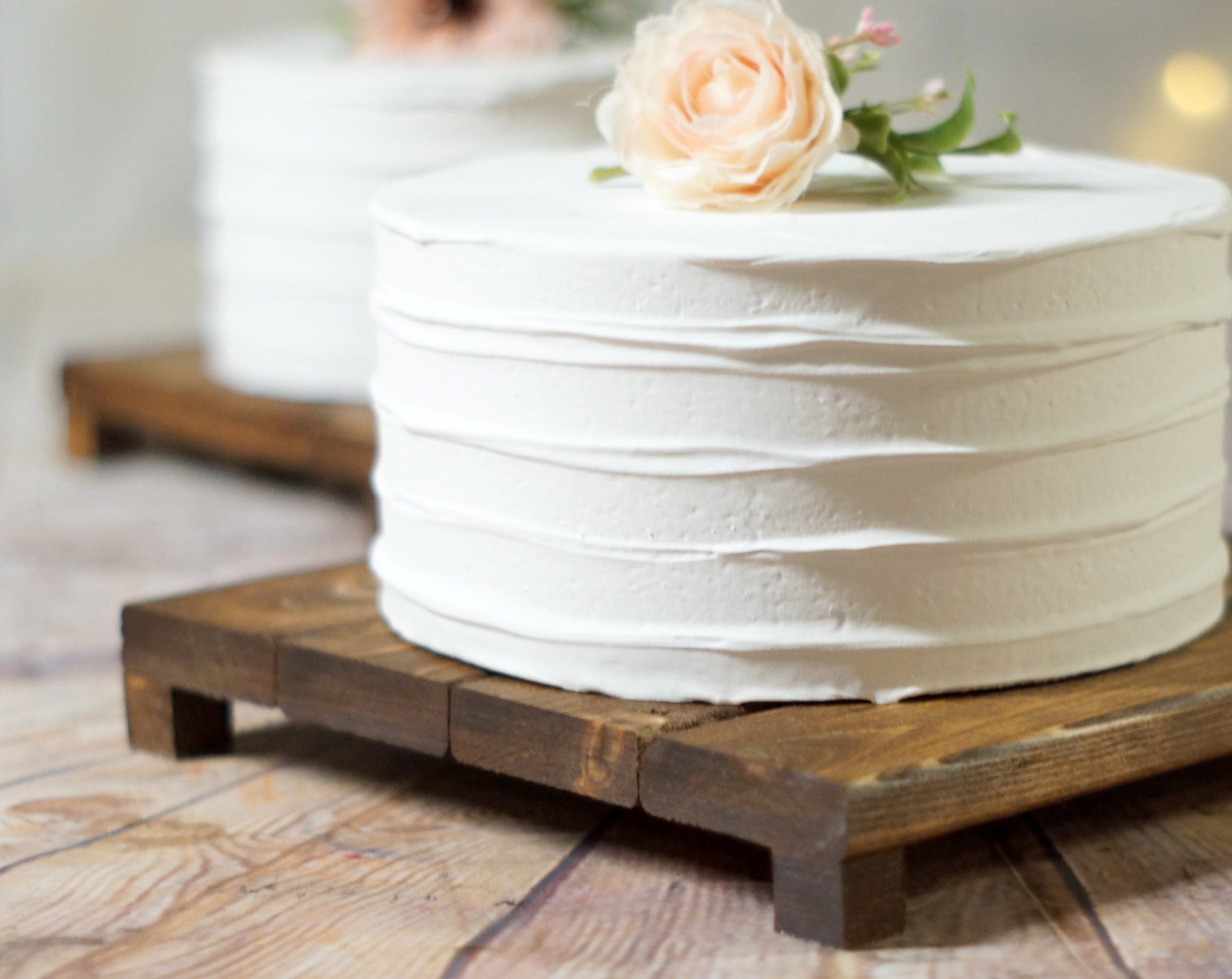 Set of Wood Cake Stands, Rustic Wedding Table Decor, Wood Cake Riser ...