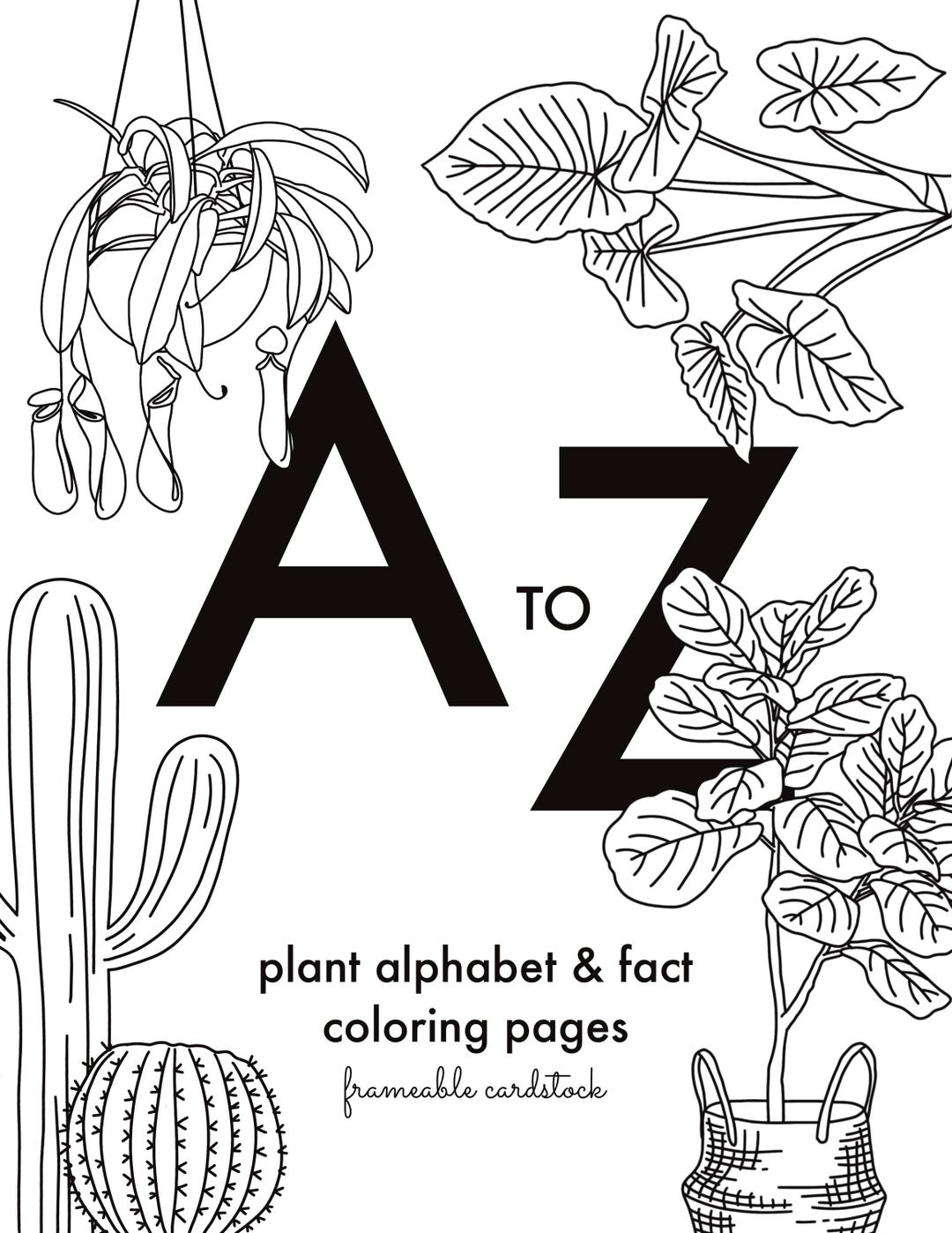ABC Plant Coloring Pages - Etsy