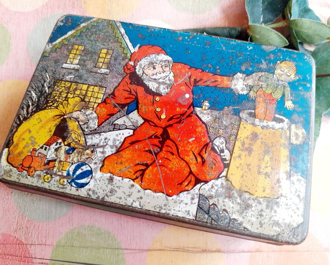 Toffee Rex Christmas Tin, Antique Tin, Lovell's Toffee, Father ...