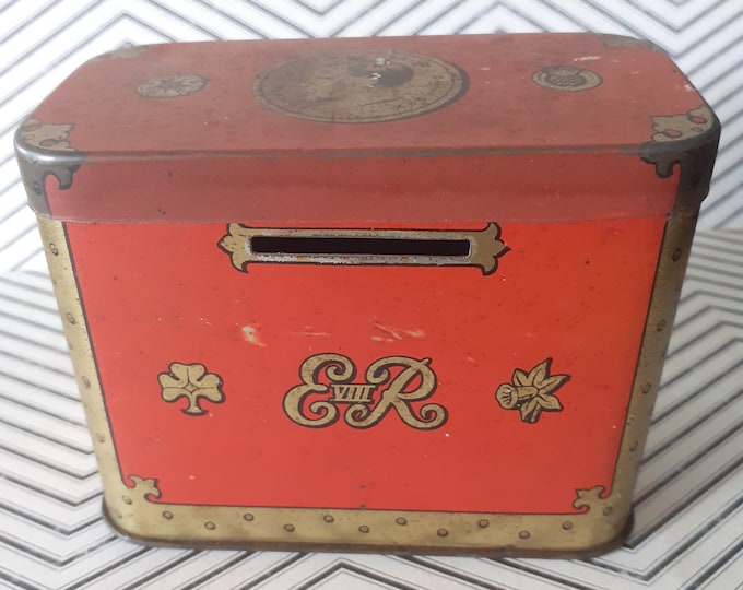 Oxo 1936 Edward VIII Coronation Treasure Chest, Money Box, Vintage Tin ...