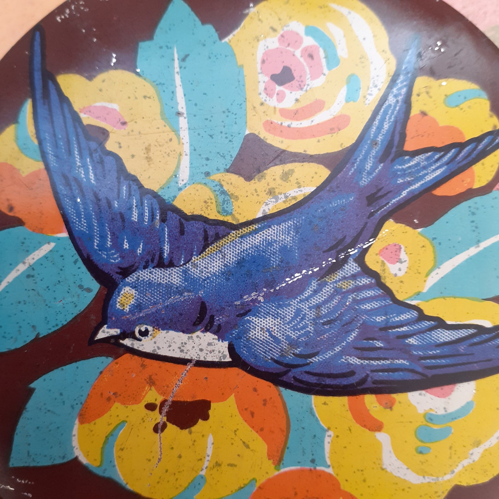 Harry Vincent 'blue Bird Toffee' Vintage Tin With - Etsy UK