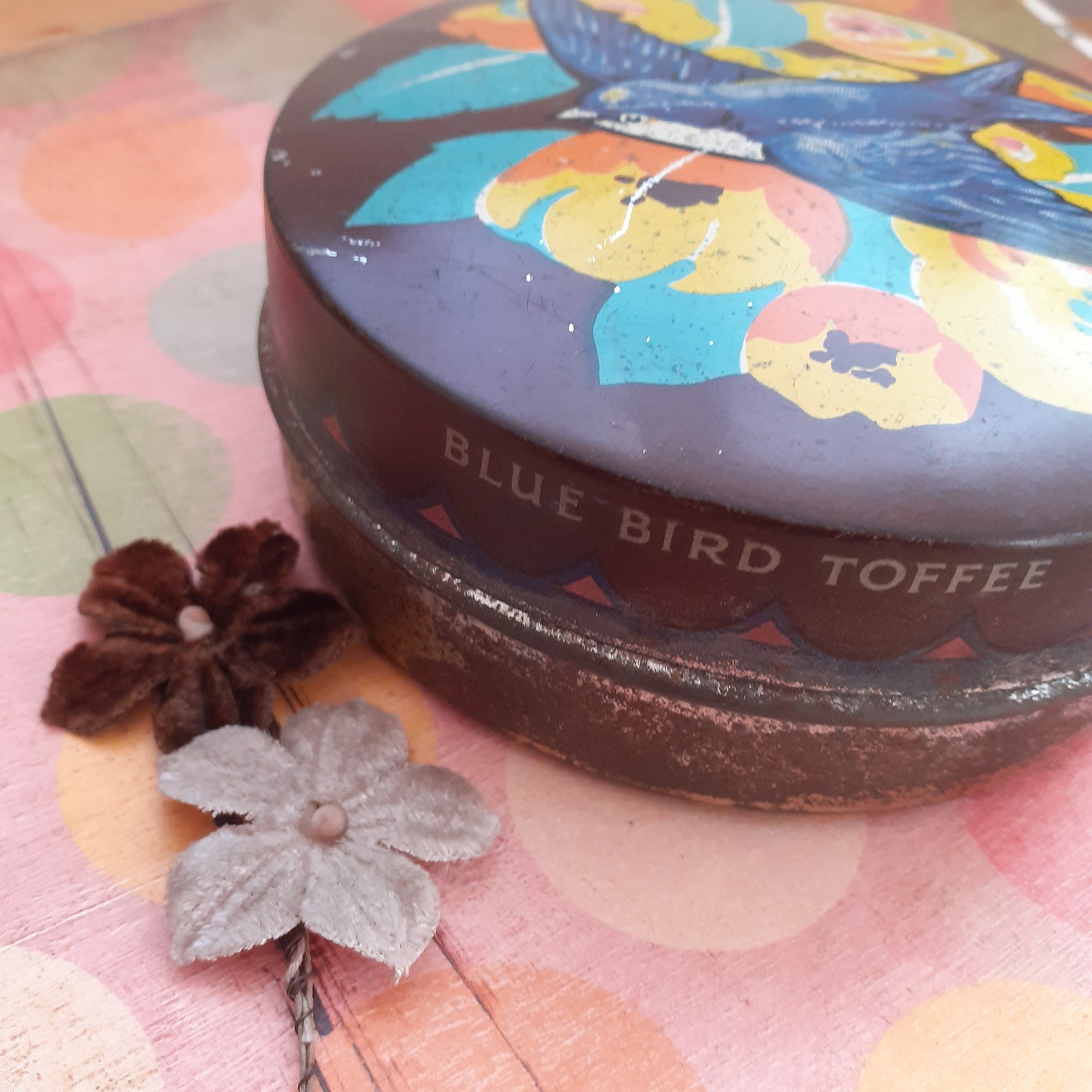 Harry Vincent 'blue Bird Toffee' Vintage Tin With - Etsy UK
