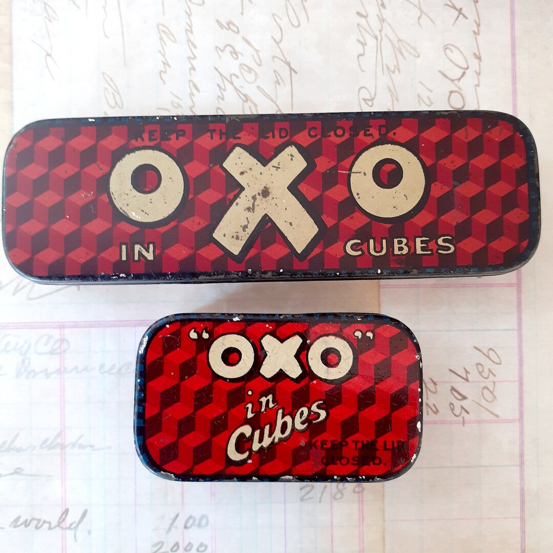 1920's Oxo Cube Tins Pair of Antique Food Tins Beef - Etsy