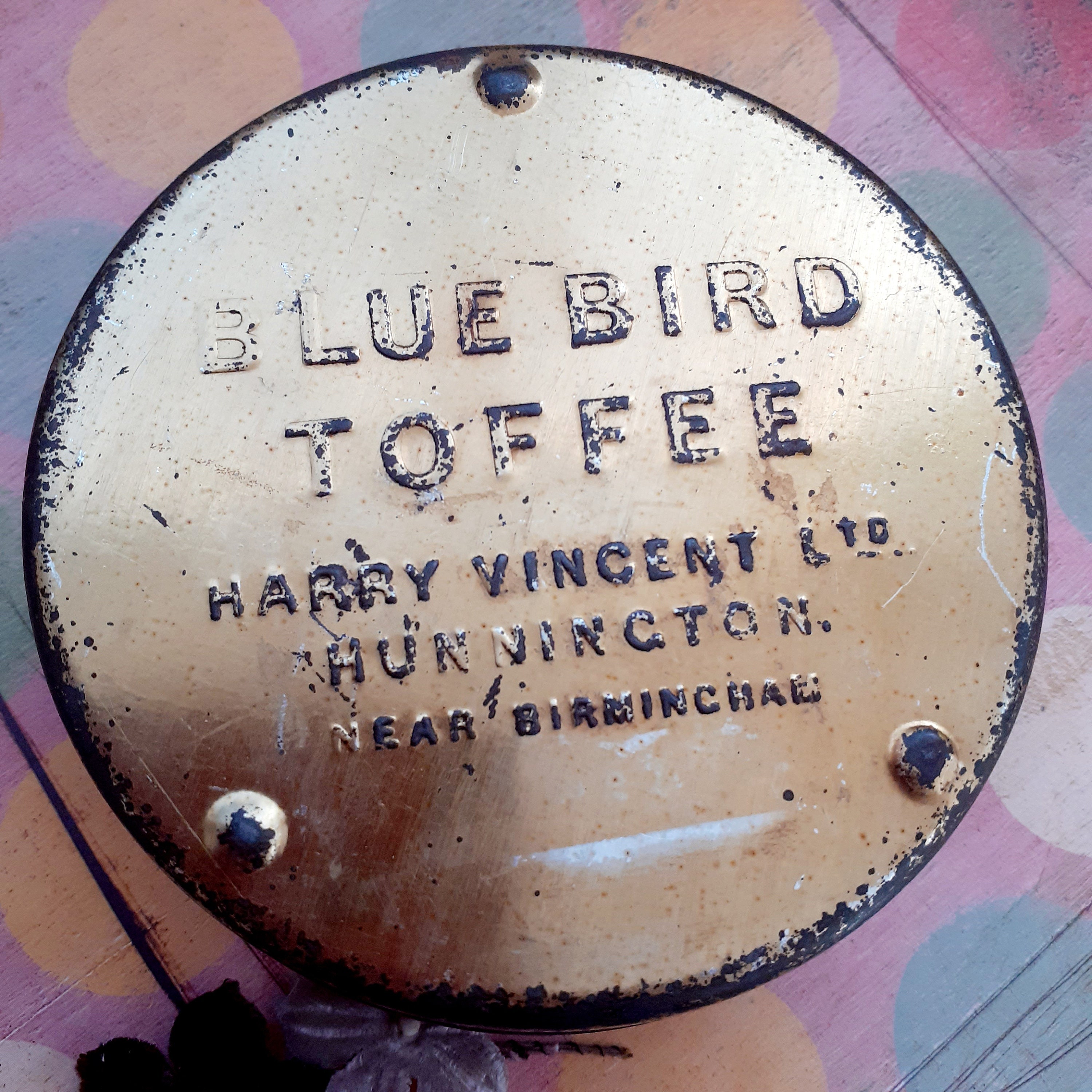 Harry Vincent 'blue Bird Toffee' Vintage Tin With - Etsy UK
