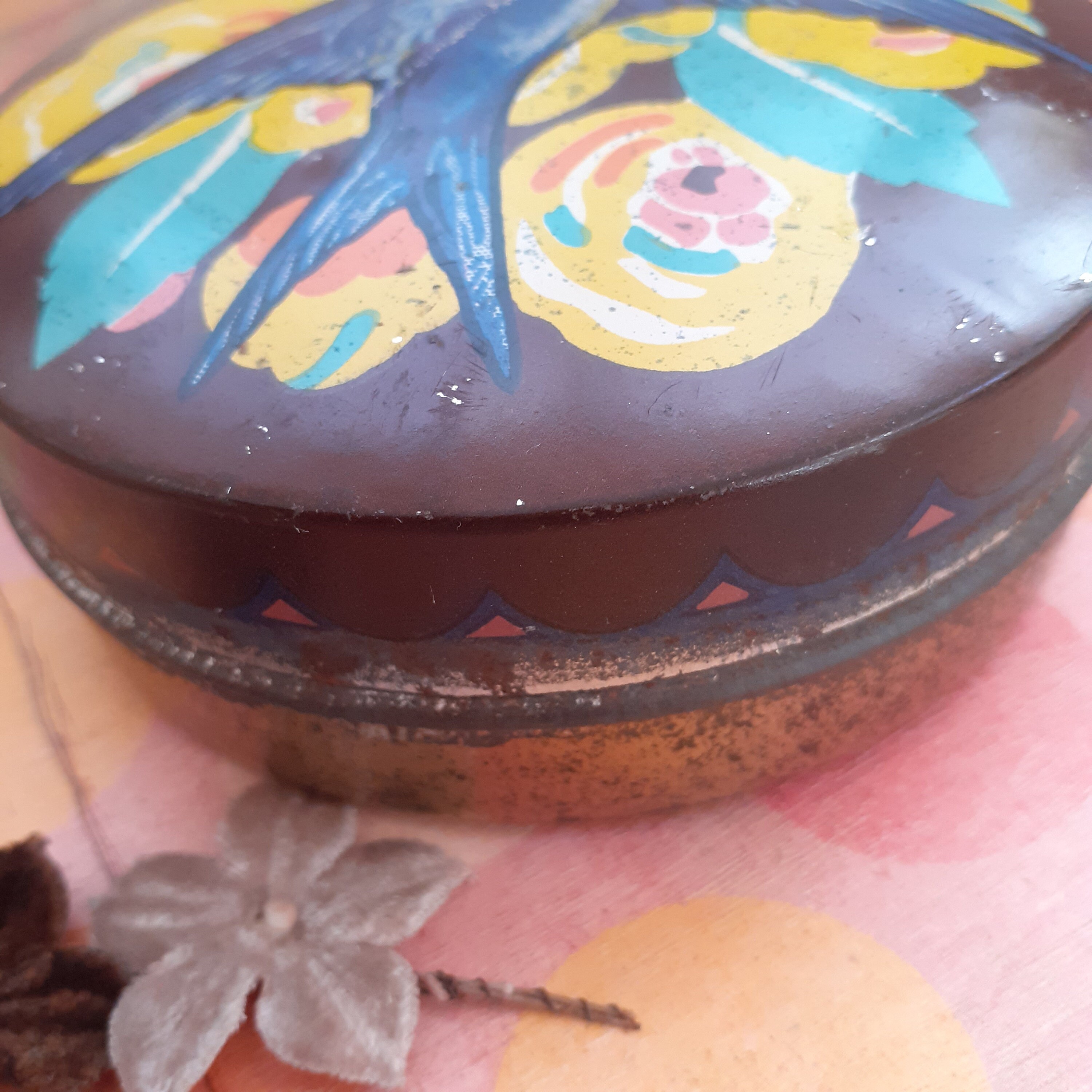 Harry Vincent 'blue Bird Toffee' Vintage Tin With - Etsy UK