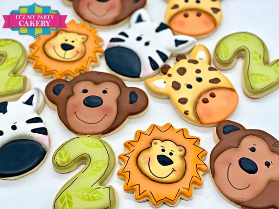 Safari Animal Cookies (1 Dozen) by It'z My Party Cakery | Catch My Party