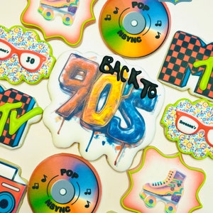 Custom Sugar Cookies / 90's Themed Cookies / Retro Cookies (1 Dozen) - Etsy