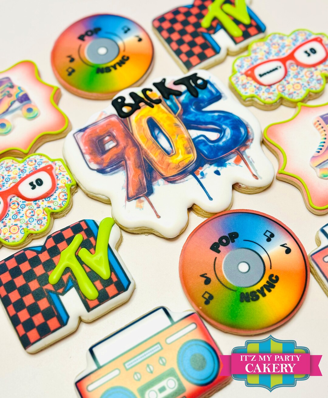 Custom Sugar Cookies / 90's Themed Cookies / Retro Cookies (1 Dozen) - Etsy