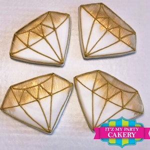 Custom Sugar Cookies / Diamond Cookies / Engagement Cookies - Etsy