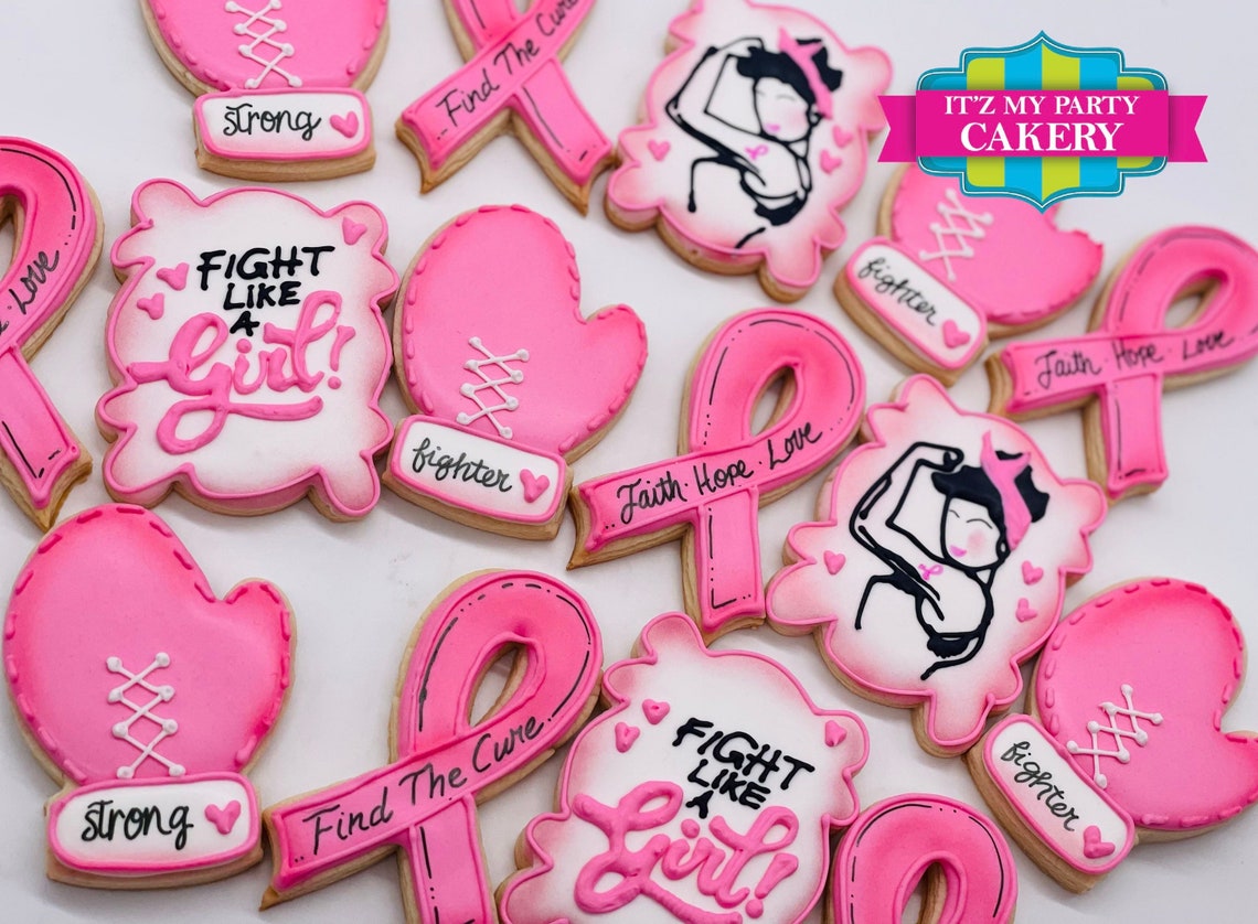 Breast Cancer Cookies - Etsy